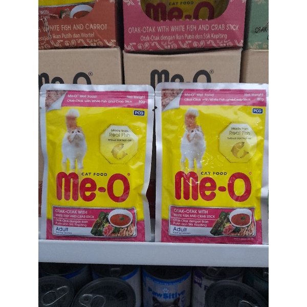 Jual Makanan Basah Kucing Meo Sachet 80g - Otak" Crab Stick | Shopee ...