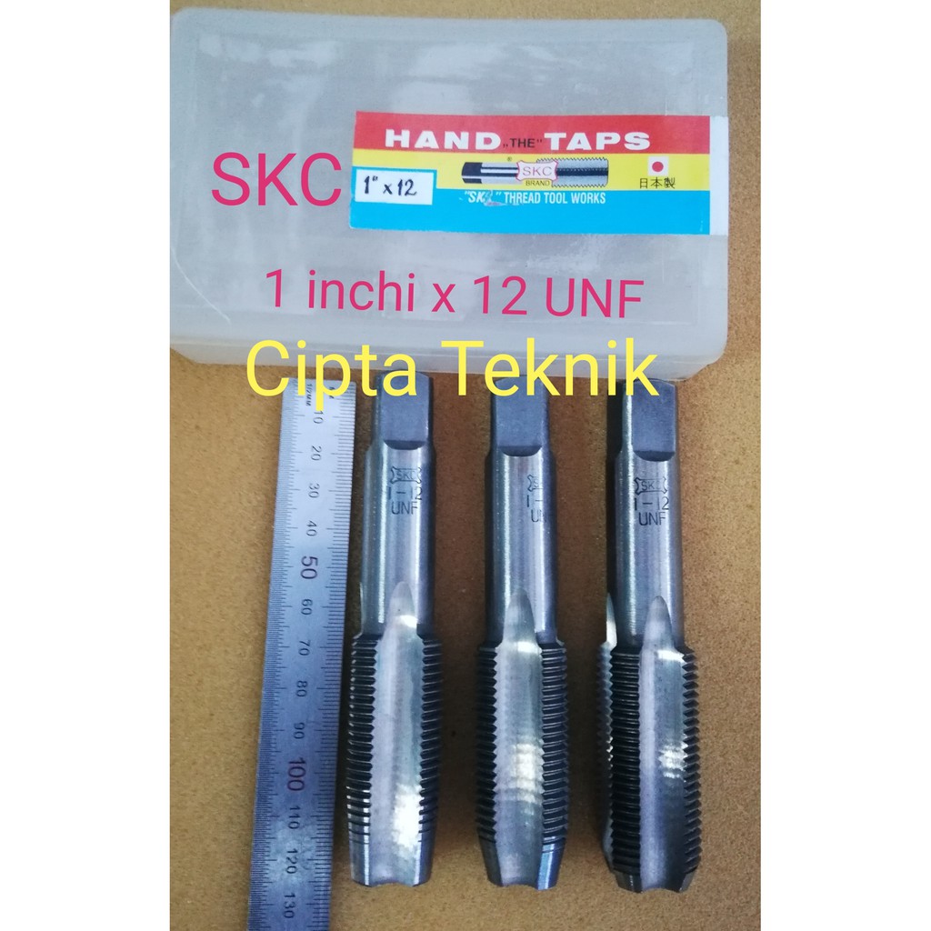 Jual Hand Tap SKC 1 inchi x 12 UNF HandTap 1inchix12UNF Tap Ulir Lubang Baut 1inch UNF | Shopee ...