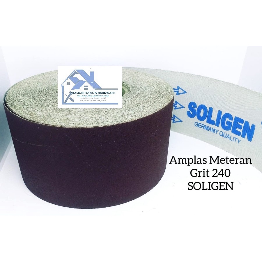 Jual Amplas Meteran Grit 240 SOLIGEN Roll Harga 1 Meter | Shopee Indonesia