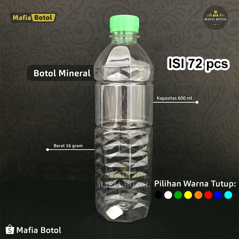 Jual Botol Plastik Jus Diamond Minuman jamu air 600 ml segel pet murah ...