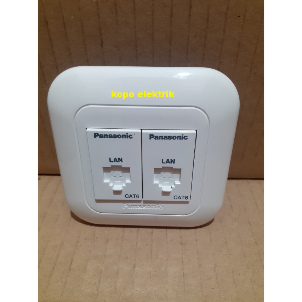 Jual Panasonic Soket LAN Cat6 Outlet Data CAT6 Tanam Wide Double ...
