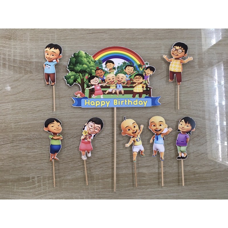 Jual Cake Topper Karakter character Upin Ipin Set | Shopee Indonesia