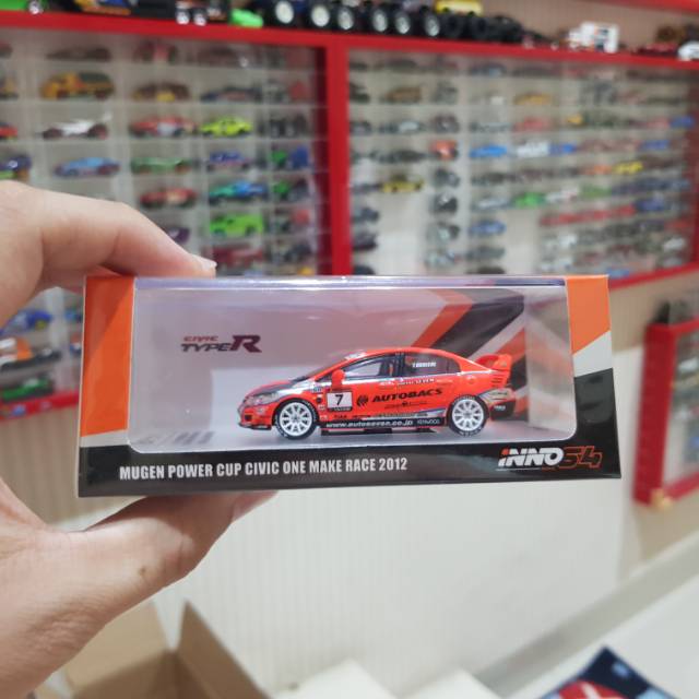 Jual Diecast inno64 inno 64 honda civic FD2 FD 2 type R mugen autobacs orange | Shopee Indonesia