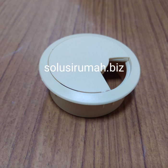 Jual TUTUP LUBANG MEJA KABEL PLASTIK cream JALUR KOMPUTER KANTOR ...