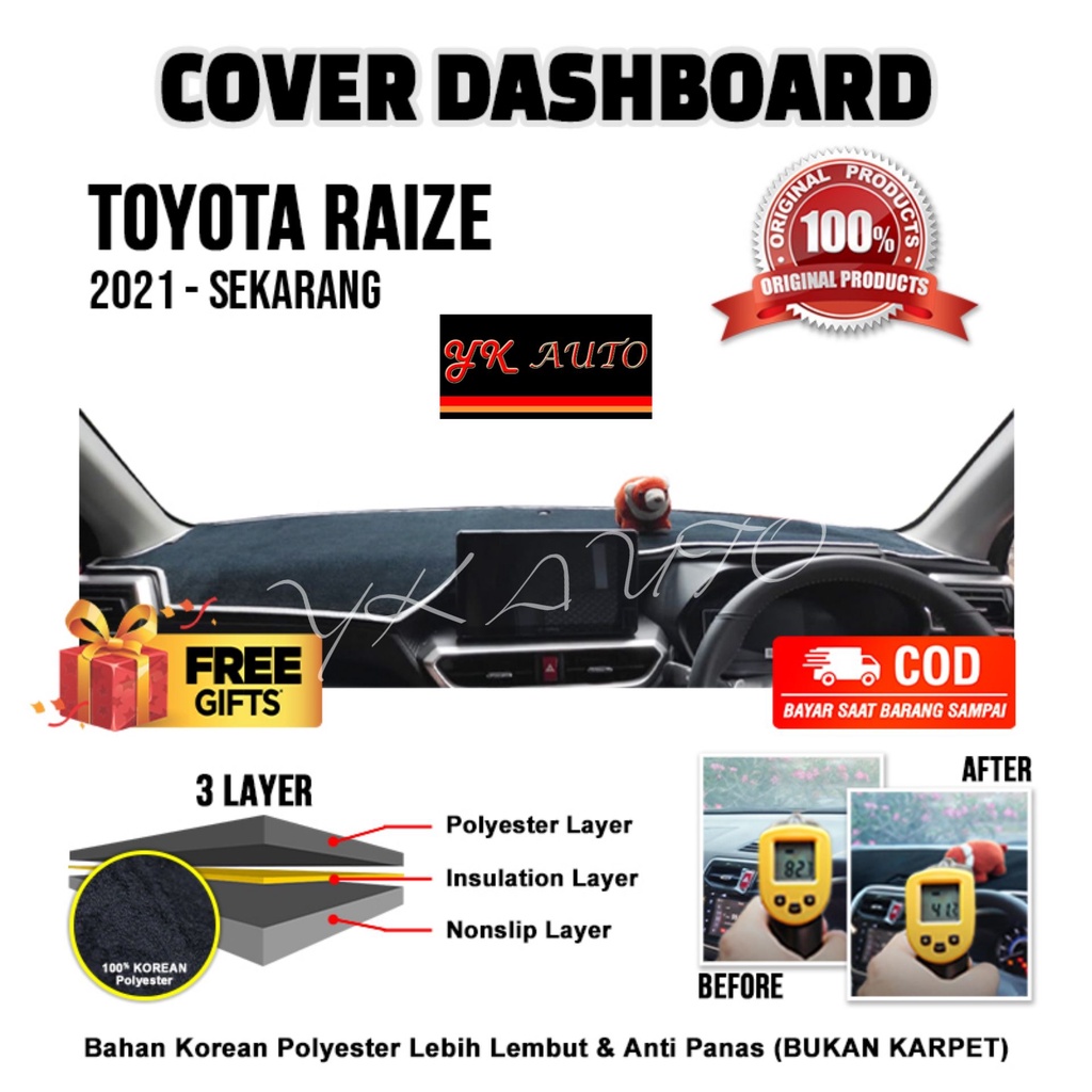 Jual Cover Dashboard Raize Premium Cover Dasboard Toyota Raize GR Sport ...