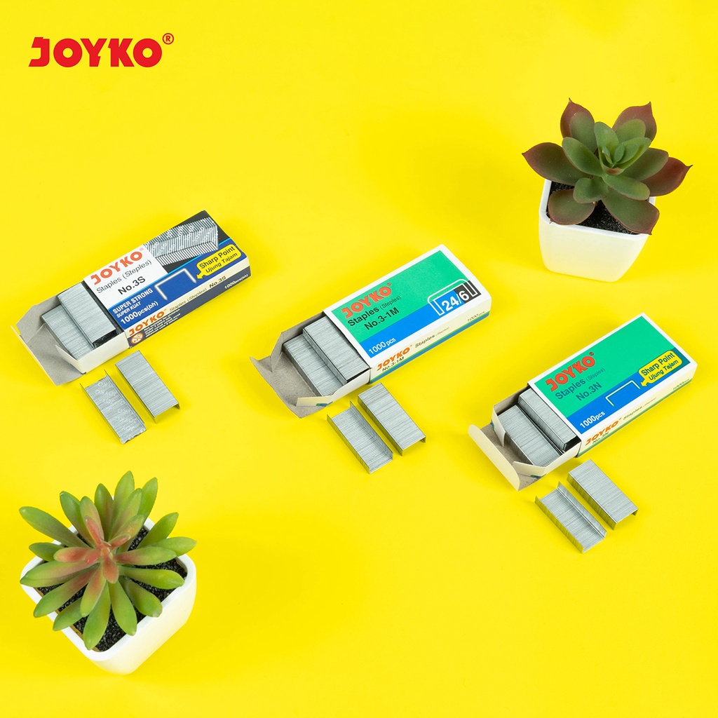 Jual Staples Isi Stapler Refill Stapler Joyko No.3 1 Box 1000 Pcs ...