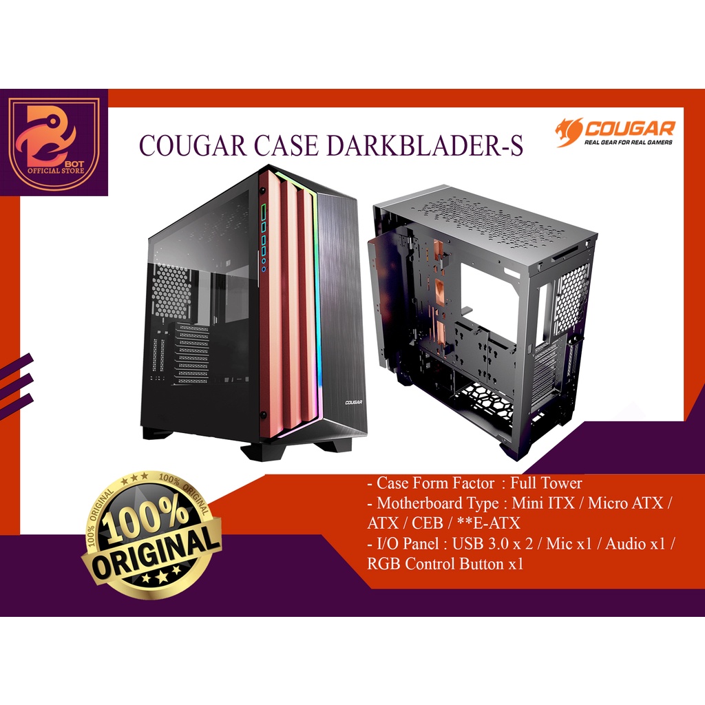 Jual Cougar Case Darkblader S Fulltower | Casing PC Gaming RGB | Shopee ...