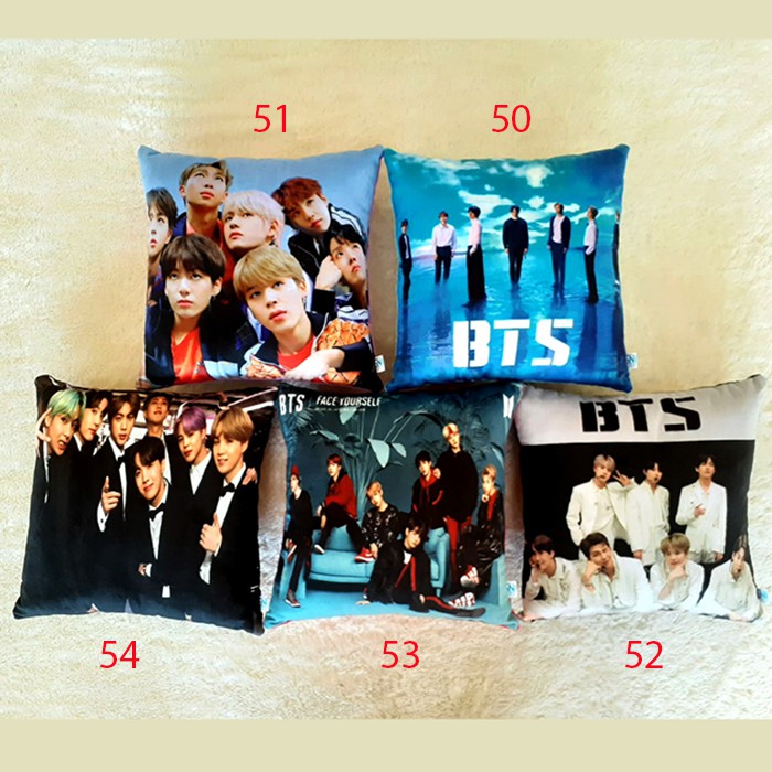 Jual Bantal Kursi Sofa BTS Foto, Bantal Foto BTS, Bantal Korea BTS ...