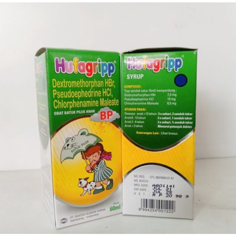 Jual Hufagrip Hijau Batuk Pilek 60ml | Shopee Indonesia