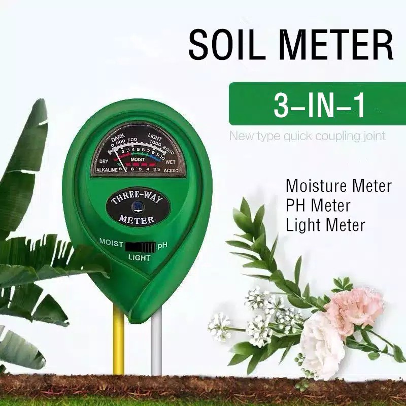 Jual Soil Analyzer 3in1 HIJAU Moisture ALAT CEK TANAH manual model ...