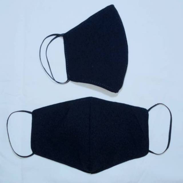 Jual Masker Kain 3ply-masker hitam polos | Shopee Indonesia