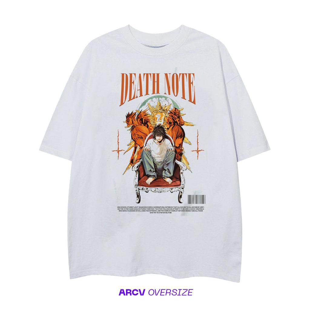 Jual DEATH NOTE L OVERSIZE TEE STYLE VINTAGE- KAOS PUTIH | Shopee Indonesia