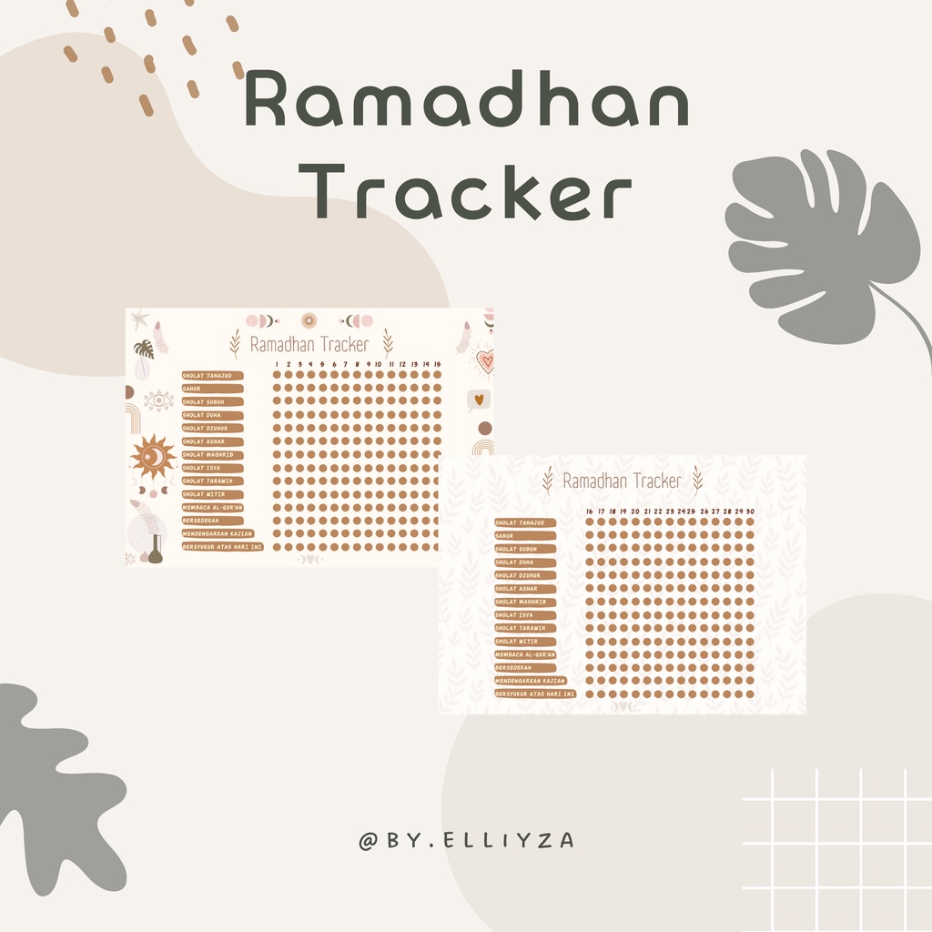 Jual Ramadhan Tracker | Wall Planner A5 dan A4 | Puasa | Habbit Track ...