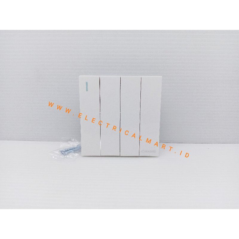 Jual Masko AUSTIN Saklar 4 Gang A-614 Luxury Putih Minimalis | Shopee ...