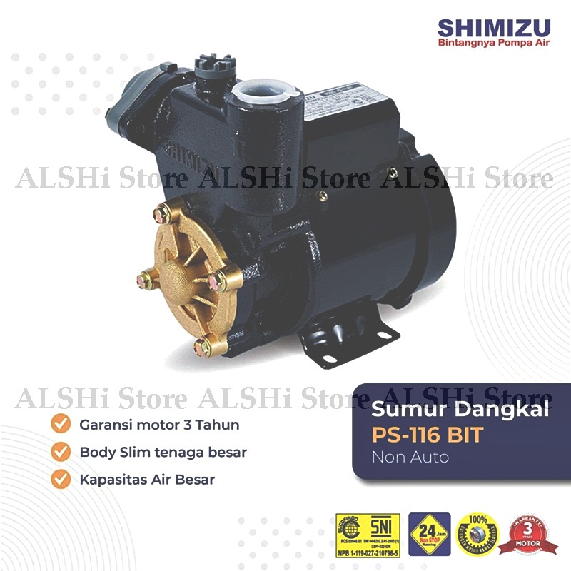 Jual Pompa Air Shimizu PS-116 Bit Non Auto Sumur Dangkal | Shopee Indonesia