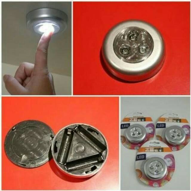 Jual Lampu tempel mini LED/Stick touch lamp mini Led | Shopee Indonesia