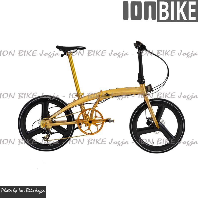 Jual sepeda lipat element ecosmo gold edition sultan wheelset carbon ...