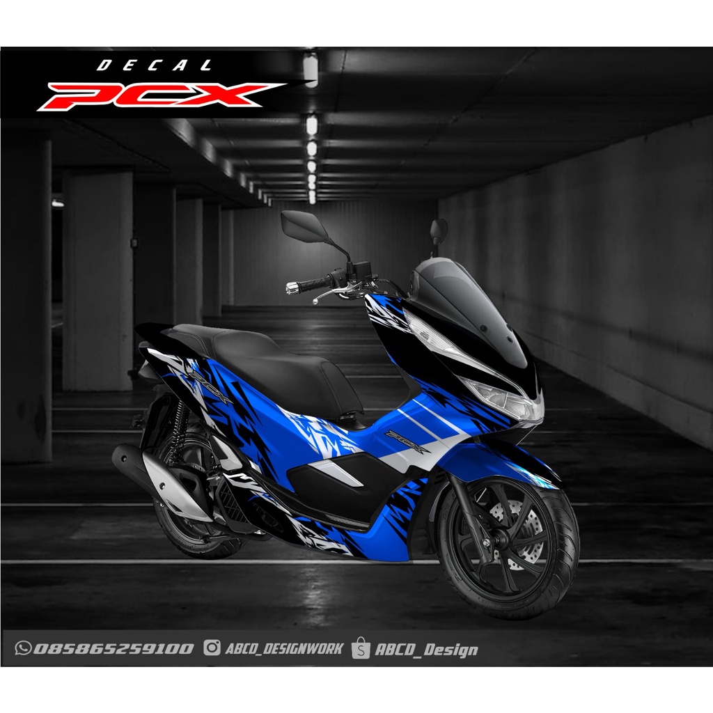 Jual Decal Full Body PCX 150 / 160 abstrak garis/ decal racing/decal ...
