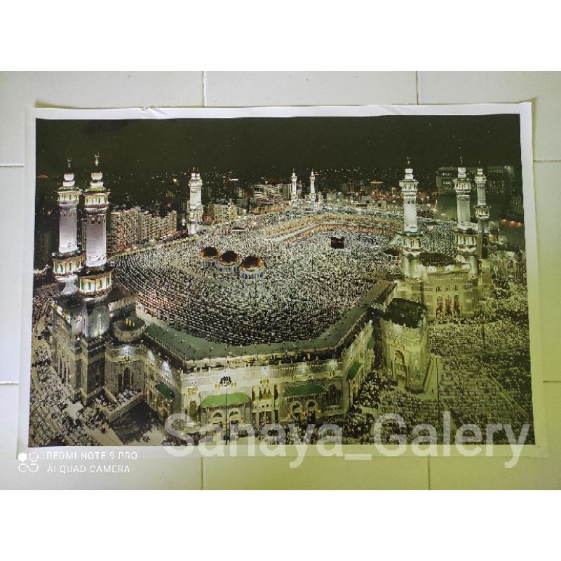 Jual gambar mekah poster kabah/madinah sudah berlobang | Shopee Indonesia