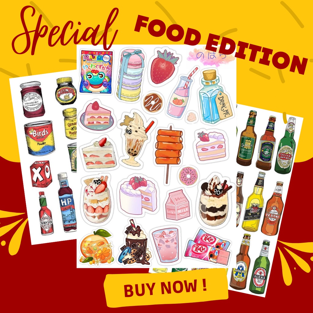 Jual [ MEDAN ] STICKER VERSION FOOD / STIKER VERSI MAKANAN / STICKER ...