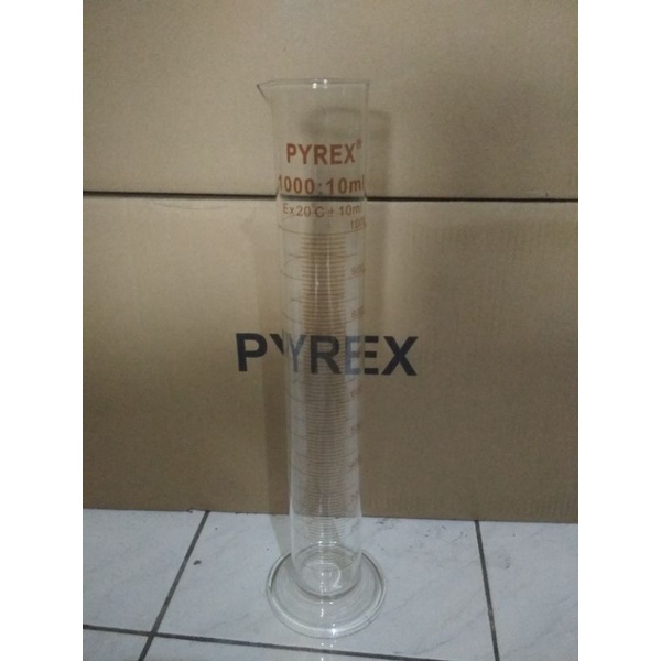Jual gelas ukur/measuring cylinder 1000 ml pyrex | Shopee Indonesia