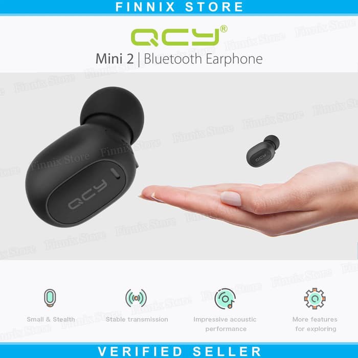 Jual QCY Mini 2 Wireless Bluetooth Headset Earphone 5.0 Mono-Style - Hitam | Shopee Indonesia