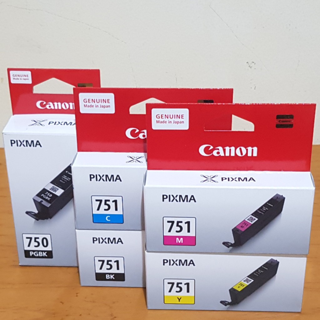Jual Paketan tinta catridge canon PGBK 750 Dan 751 Black Dan colour ...