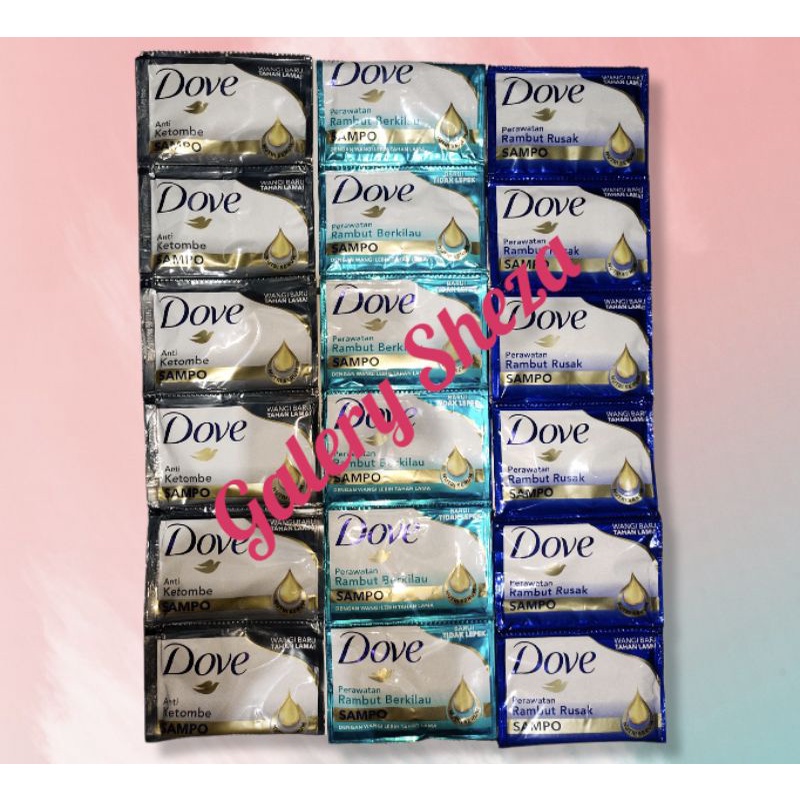 Jual Dove Shampoo Sachet - 9ML isi 12 Sachet | Shopee Indonesia