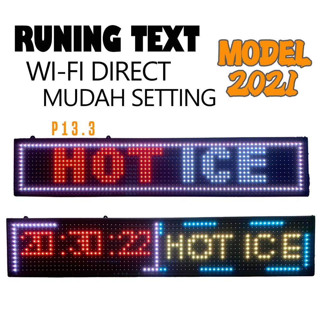 Jual LED Running Text MERAH Papan iklan Papan led 20cm*100cm jadwal jam ...