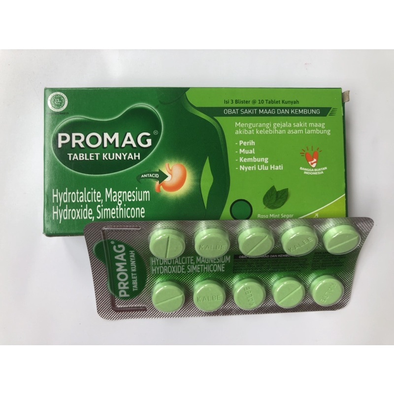 Jual PROMAG TABLET KUNYAH 1 Blister isi 10 Tablet | Shopee Indonesia