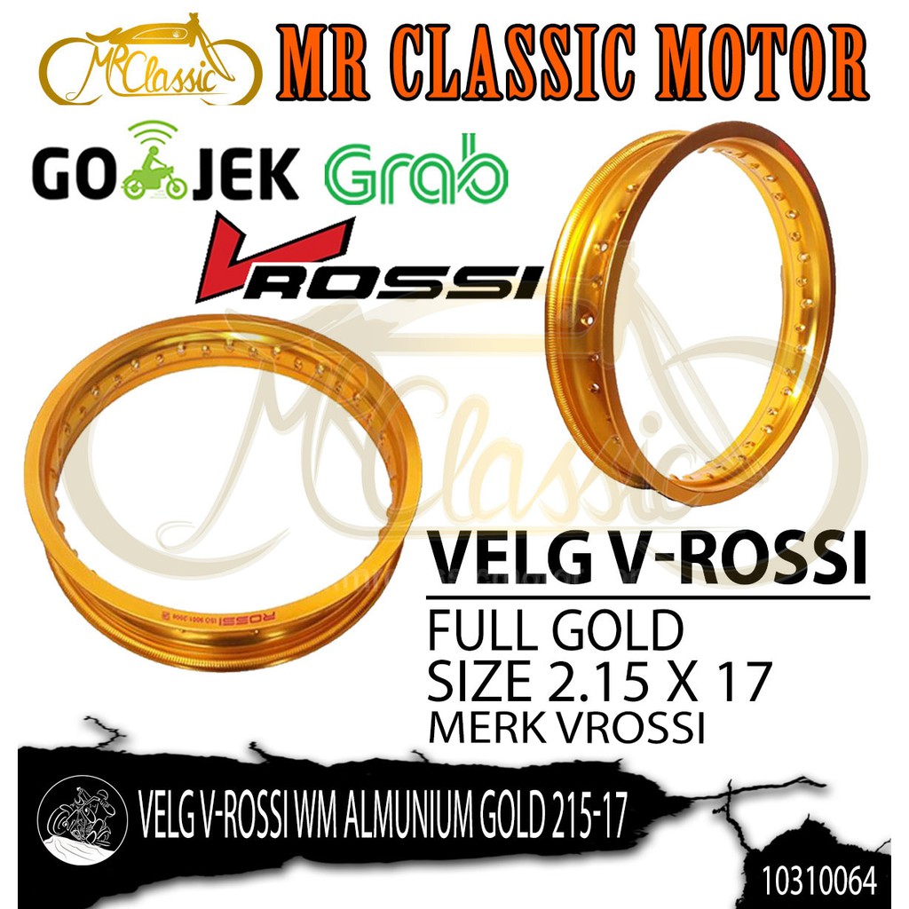 Jual Velg V-Rossi Ukuran 2.15 Ring 17 Gold Variasi Motor Custom ...