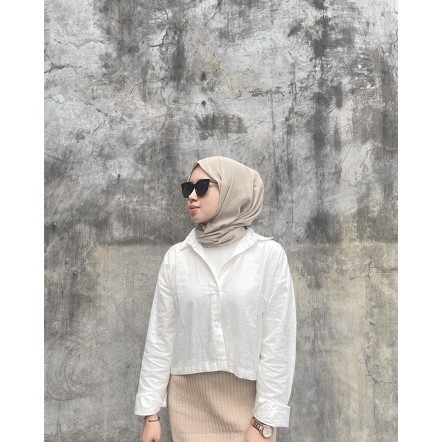 Jual Croptop linen (CLAY TOP) | Shopee Indonesia