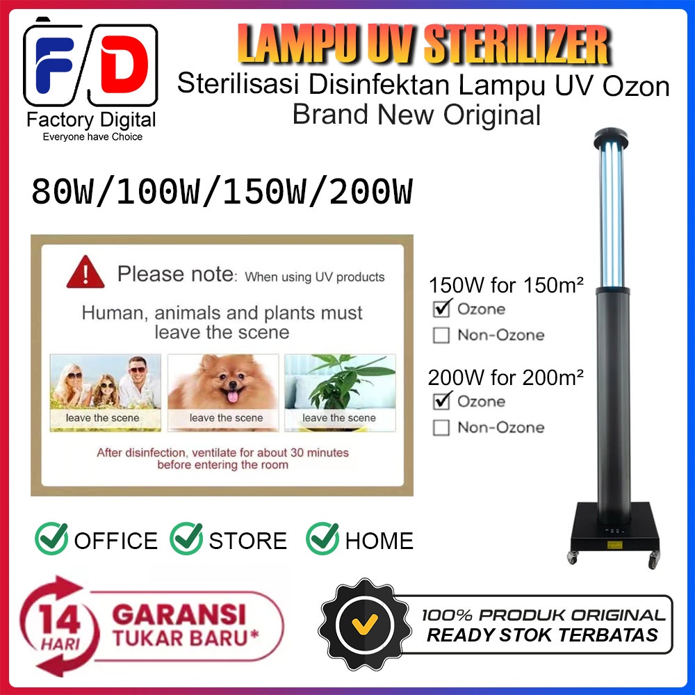 Jual Lampu UV Sterilizer Ruangan 150 watt Sterilisasi Disinfektan Original | Shopee Indonesia