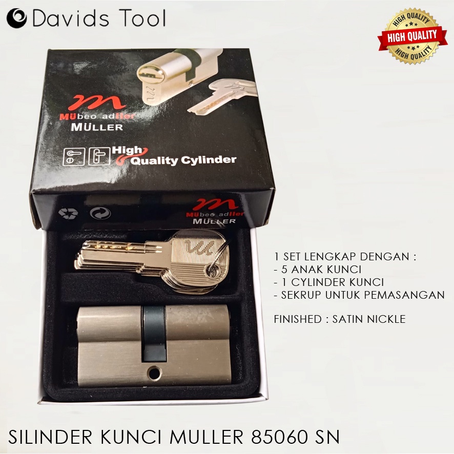 Jual Silinder Kunci Pintu Rumah Kamar Besar Cylinder Muller Black ...