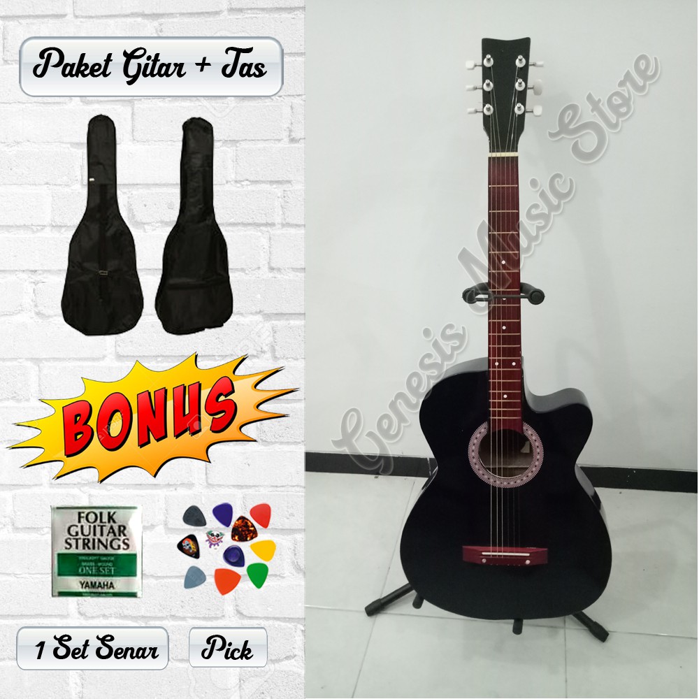 Jual Gitar Akustik Custom Yamaha Pemula Murah Berkualitas Senar String ...