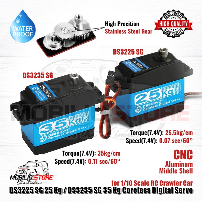 Jual DS3225 SG 25 Kg / DS3235 SG 35 Kg Coreless Digital Servo for RC ...