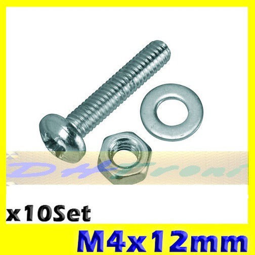 Jual x20 Set Baut Mur Ring Ukuran M4 x 12mm JP 4x12 4x12mm 4 x 12 4 x ...