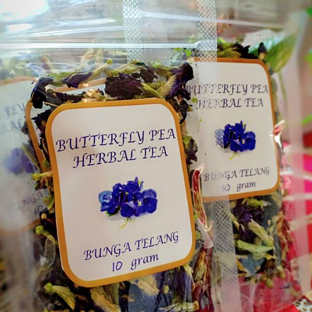 Jual teh bunga telang/butterfly pea flower/teh herbal/bunga biru alami ...