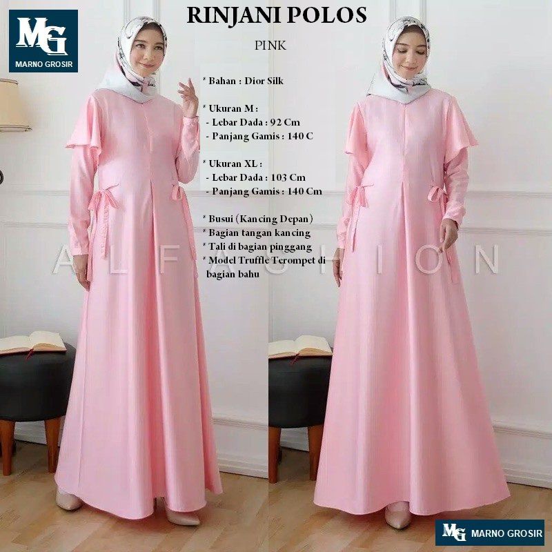 Jual Gamis Rinjani Polos Gamis Wanita Rinjani Polos Baju Gamis Gamis Baru Dress Baru