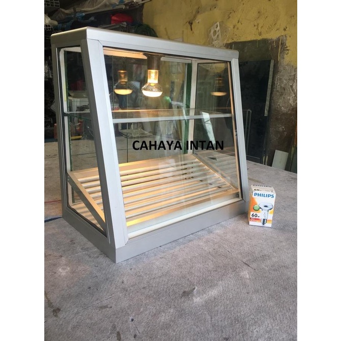 Jual Etalase Kaca Ayam Goreng, Kentang Goreng, Warung Makanan | Shopee ...