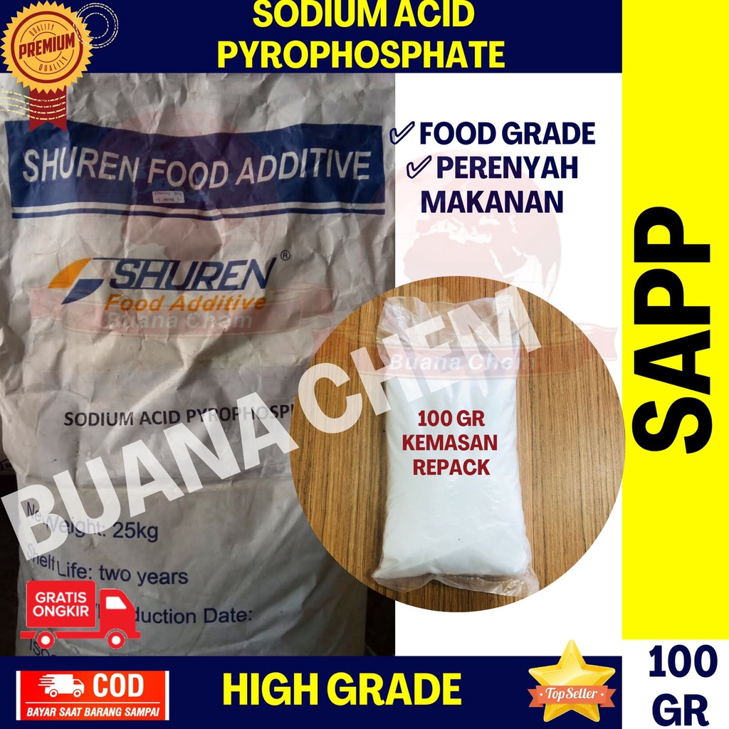 Jual Sodium Acid Pyrophosphate 100 Gram / SAPP / Perenyah Makanan ...