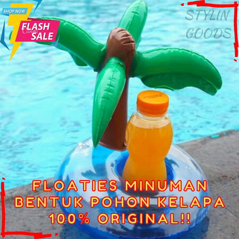 Jual FLOATIES KECIL UNTUK MINUMAN BOTOL / KALENG BENTUK POHON KELAPA ...