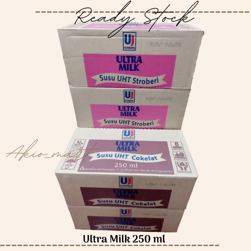Jual Susu UHT Ultra Milk 250 ml 1 dus / karton isi 24 pcs | Shopee Indonesia