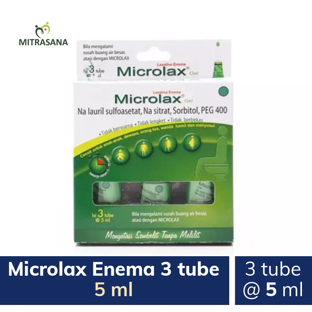 Jual MICROLAX ENEMA 1 BOX (@3 TUBE) / 1 TUBE (@5 ML) | Shopee Indonesia