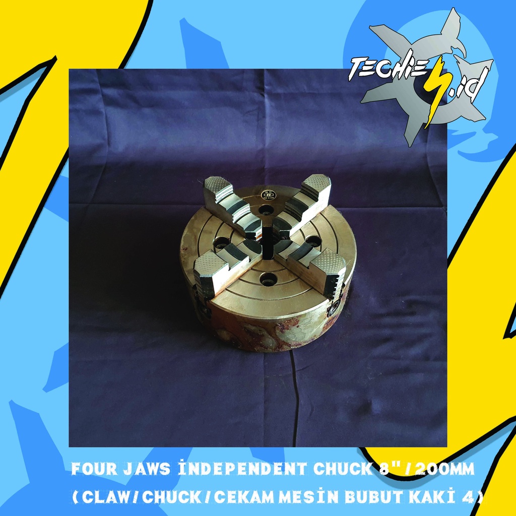 Jual Four Jaws Independent Chuck 8inch / 200mm (Claw / Cekam / Chuck ...