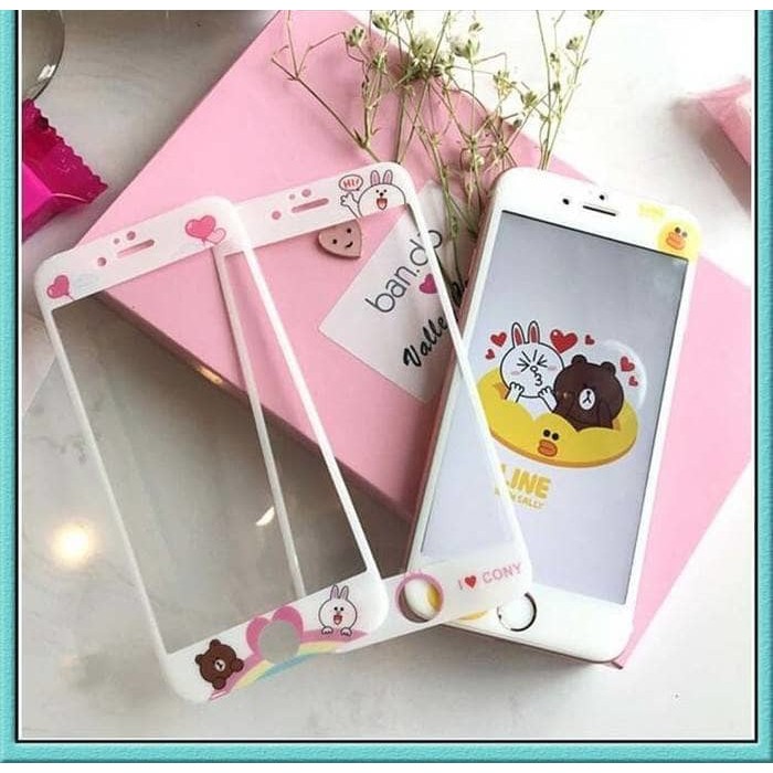 Jual Screen Guard Tempered Glass Cartoon Iphone 4 5 6 6+ 7 7+ 8 8+ X XR XS ( White) | Shopee ...