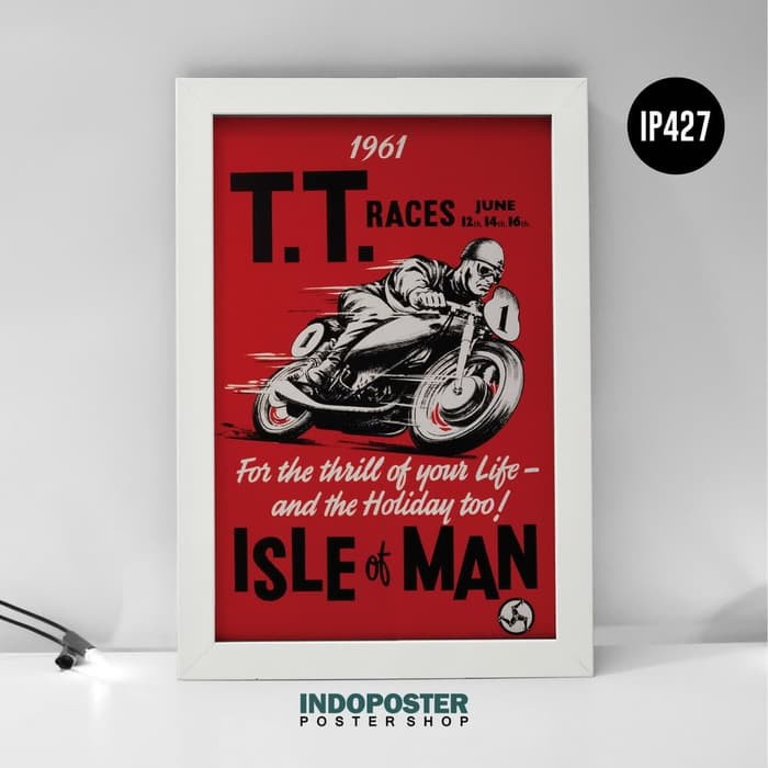 Jual Poster TT Moto Racing Isle Of Man Vintages Retro | Shopee Indonesia