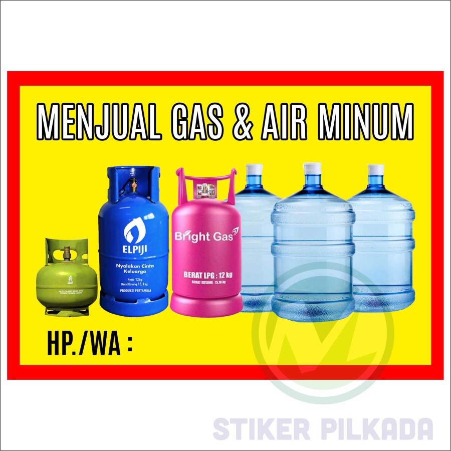 Jual STIKER VINYL MENJUAL GALON & GAS (CUSTOM, TULIS NOMER DI CHAT ...
