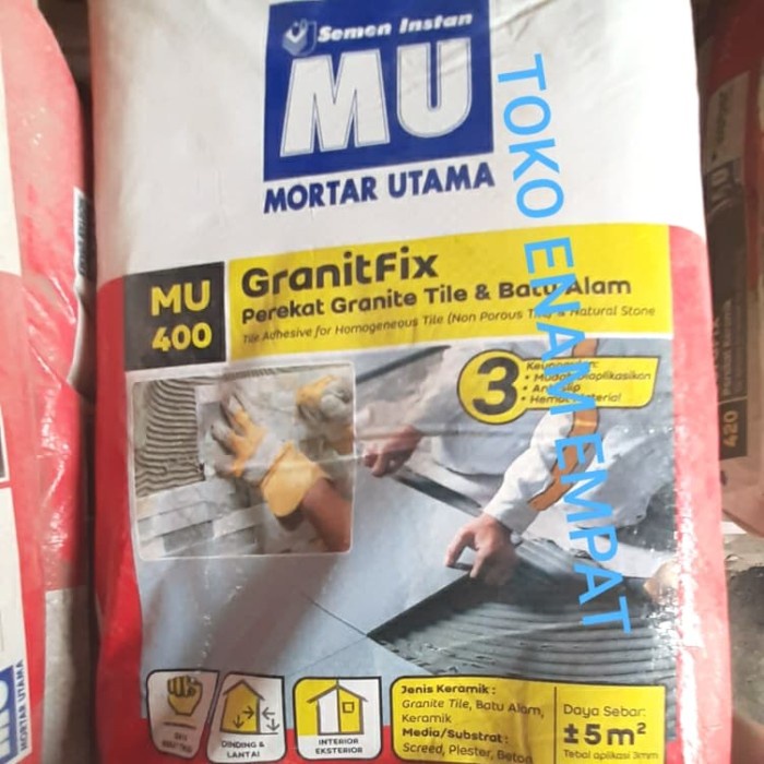 Jual Semen perekat granite tile merk Mortar Utama MU-400 | Shopee Indonesia