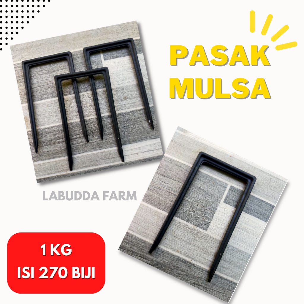 Jual Penjepit Mulsa 1kg +- 270 biji Pasak Mulsa bisa pakai berkali2 ...